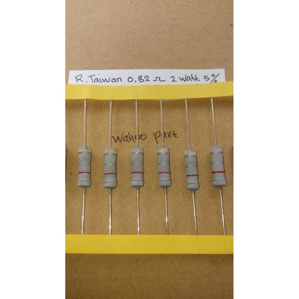 Jual Resistor 0,82 ohm Taiwan 2 watt 5% harga per 10 pcs | Shopee Indonesia