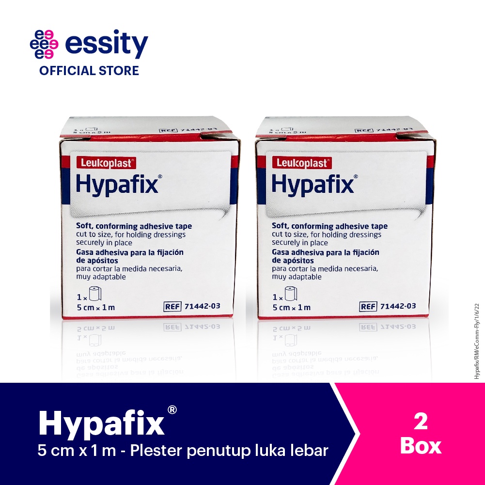 Jual Hypafix Plester putih penutup luka (1 roll/box) 5cm x 1m Twin Pack | Shopee Indonesia