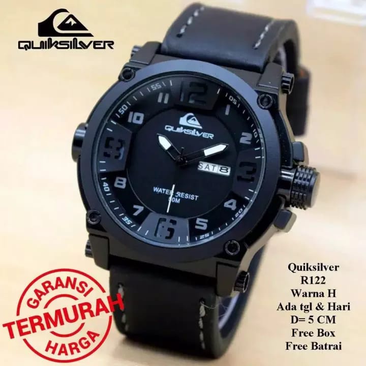 Jual JAM TANGAN PRIA SPORT QUARTZ STREP KULIT SINTETIS BERKUALITAS ...