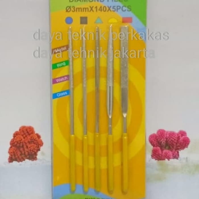 Jual KIKIR DIAMOND FILES SET 5PC 3x140MM - KIKIR INTAN - KIKIR BATU dtp ...