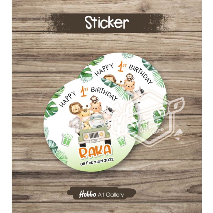 Jual 6 cm - Stiker Ulang Tahun Anak - Snack Ultah - Sticker Nasi bento ...