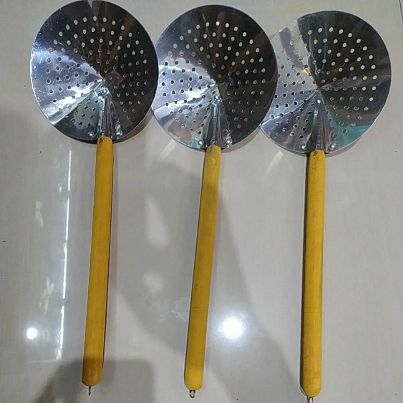 Jual Serok stainless kecil/Serok penggorengan stainless gagang kayu ...