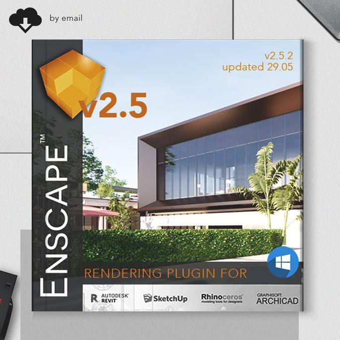 Jual Enscape 3D for Revit SketchUp Rhino ArchiCAD Rendering Win x64 TERLARIS | Shopee Indonesia
