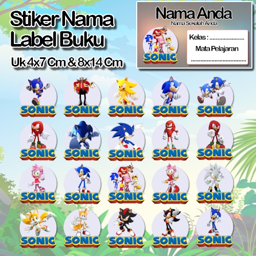 Jual Stiker Sonic sonik knucles tails dr eggman amy rose shadow espio ...