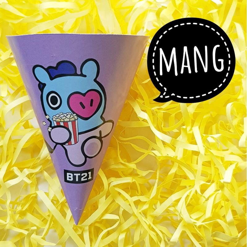 Jual BT 21 Popcorn Cone + Plastik Tempat Popcorn Label | Shopee Indonesia