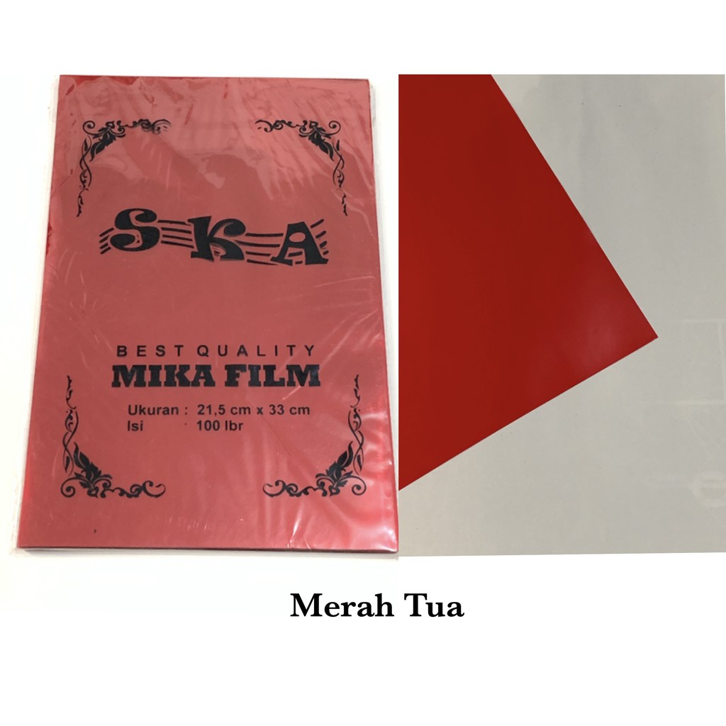 Jual Cover Mika/ Plastik Mika Jilid / Mika Film Folio Bening Warna (Pak ...