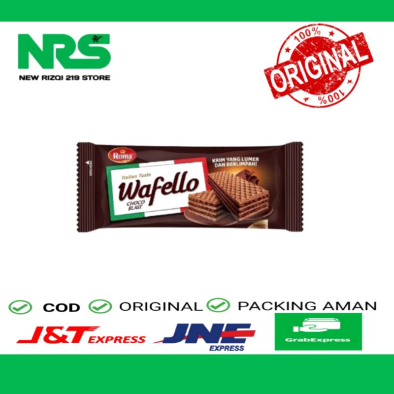 Jual Wafello Wafer Italia Coklat 130g Roma Wafello | Shopee Indonesia