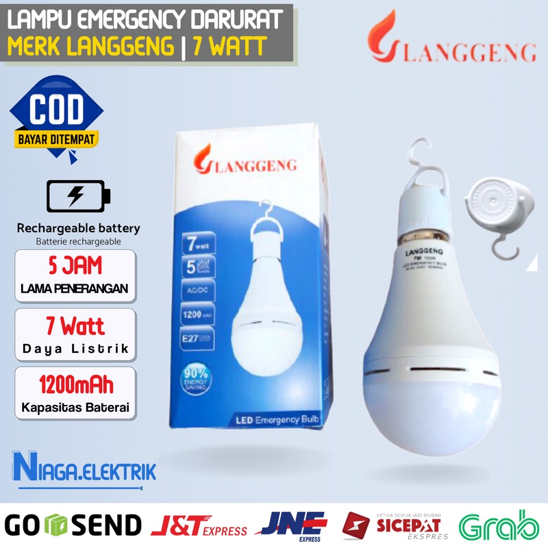 Jual Lampu Bohlam LED Emergency / Emergensi Darurat Bisa tetap Nyala ...