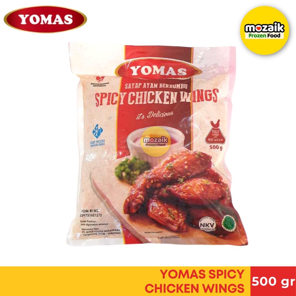 Jual Yomas Spicy Chicken Wings Frozen Mart Frozen Food Palembang 500gr ...
