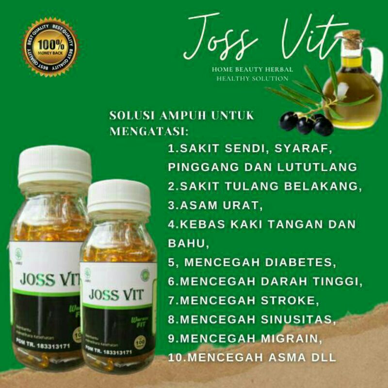 Jual joss vit obat herbal kolesterol, diabetes Original. | Shopee Indonesia
