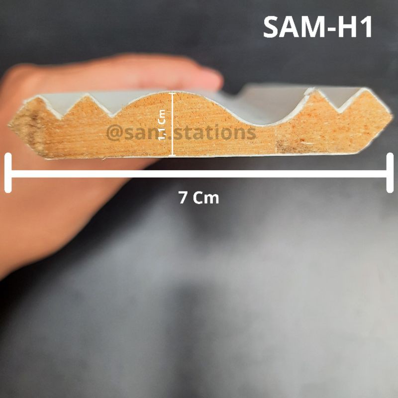 Jual SAM-H1 (2.4 METER) LIS KAYU WALL MOULDING MOLDING WAINSCOTING LIST DINDING PROFIL KAYU loi ...