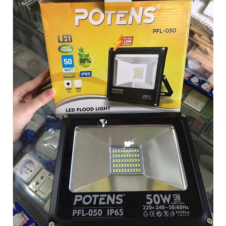 Jual Lampu Sorot Potens 50W Putih / Kuning - Led Flood Light 50 Watt ...