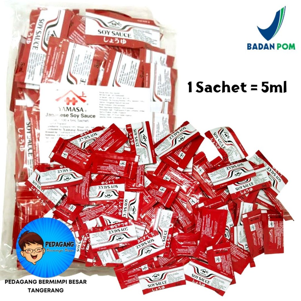 Jual Japanese SOY SAUCE SACHET 5ml Yamasa / Shoyu Kecap Asin Jepang 5 ...