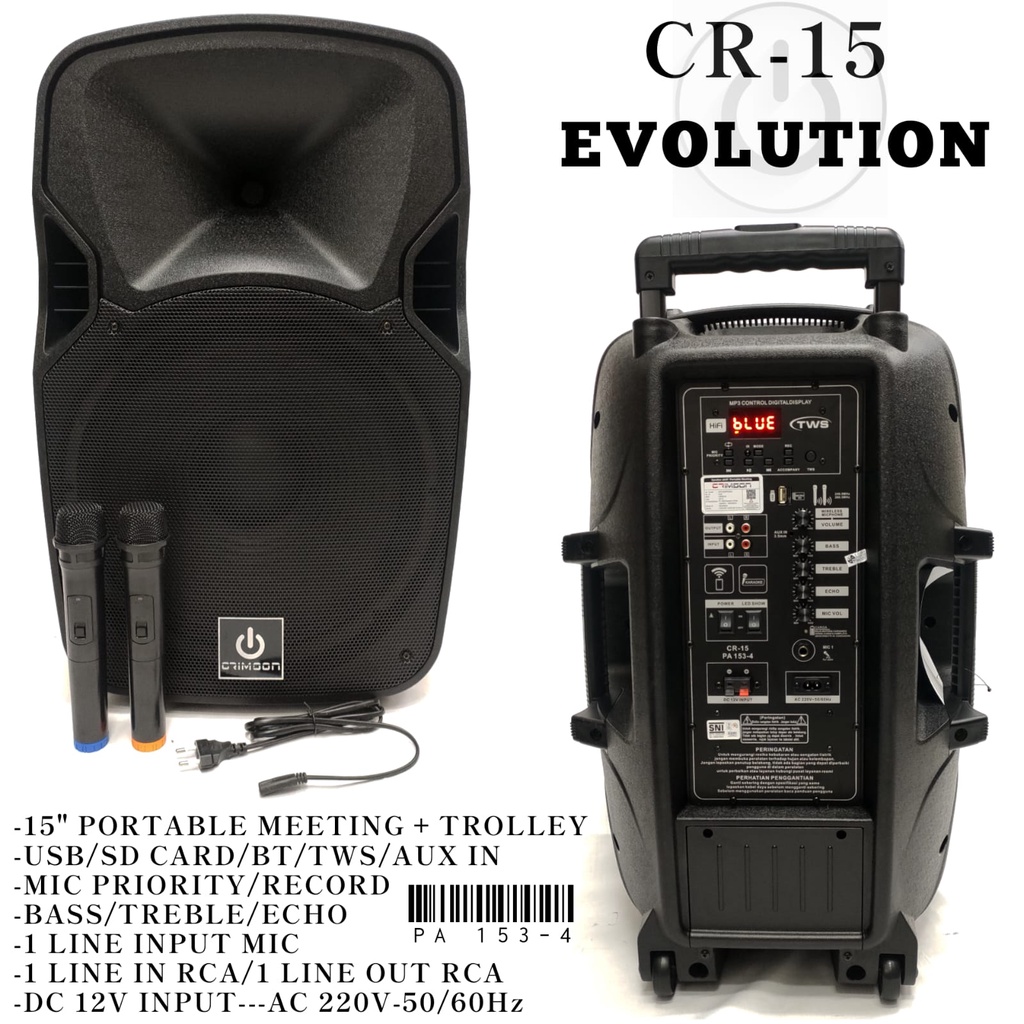 Jual Portable Speaker 15" Meeting CRIMSON CR-15 EVOLUTION CR15 EVOLUTION ORIGINAL | Shopee Indonesia