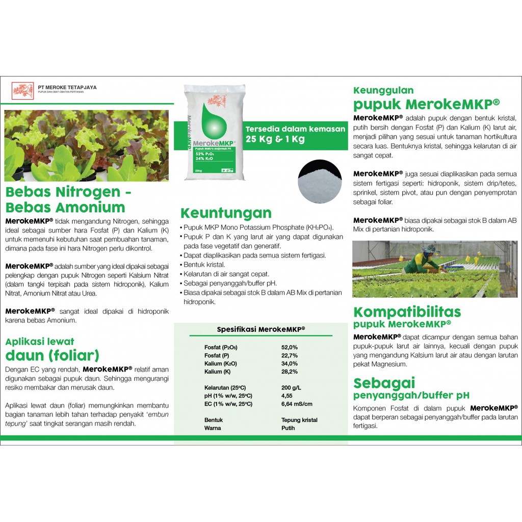 Jual Pupuk Meroke 1 Kg NPK Kemasan Asli Tanaman Bunga Buah Daun ...