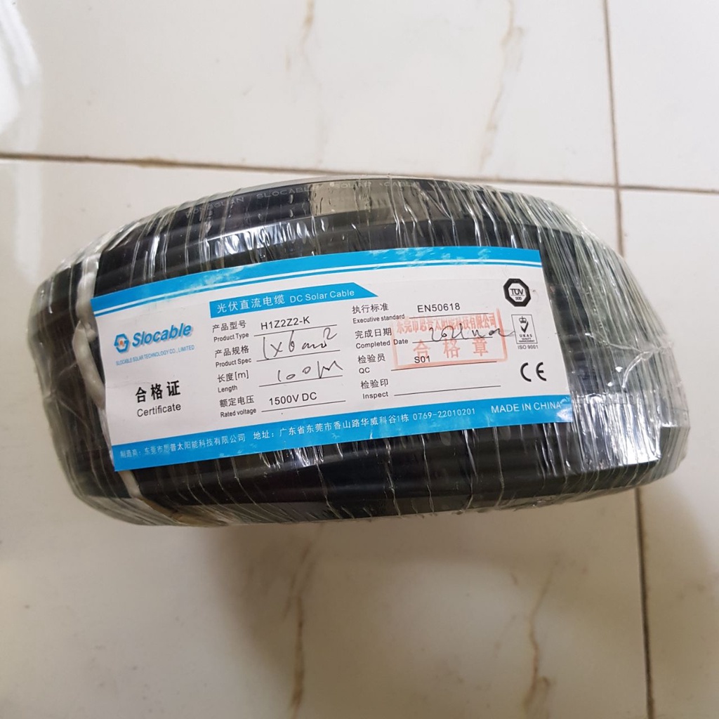 Jual Slocable PV-1F Kabel Panel Surya 6mm2 Solar Cable | Shopee Indonesia