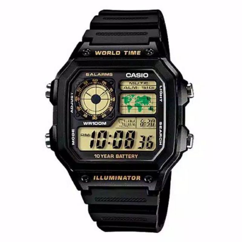 Jual CASIO AE-1200WH-1BVDF PRIA ORIGINAL GARANSI RESMI 1 TAHUN | Shopee Indonesia