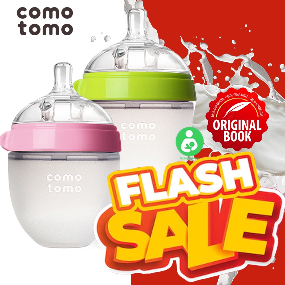 Jual COMOTOMO GREEN PINK SINGLE TWIN PACK 150ML 250ML - BREAST MILK ...