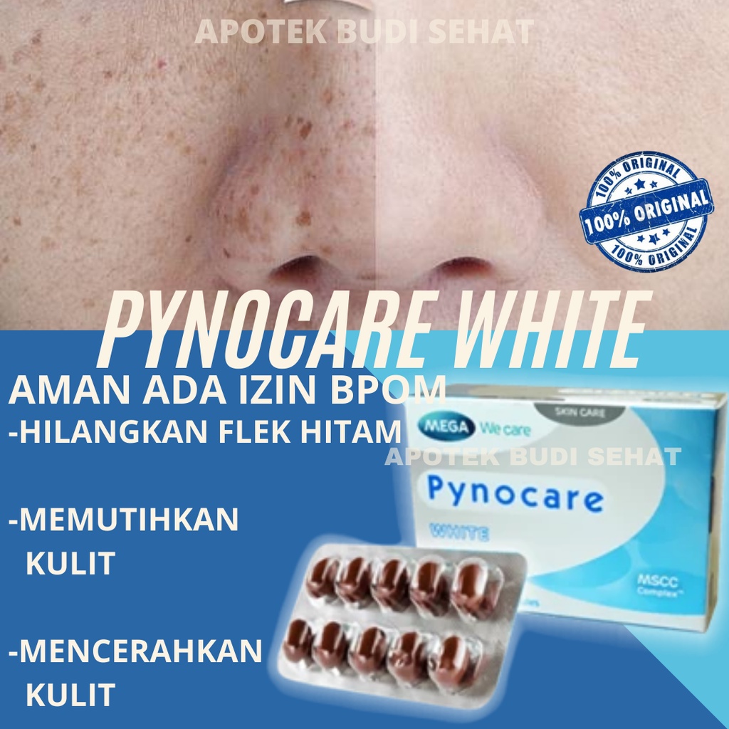 Jual Pynocare White 1 Strip Isi 10 Pemutih Wajah Glutathione Skin Care Glowing Kolagen Minum ...