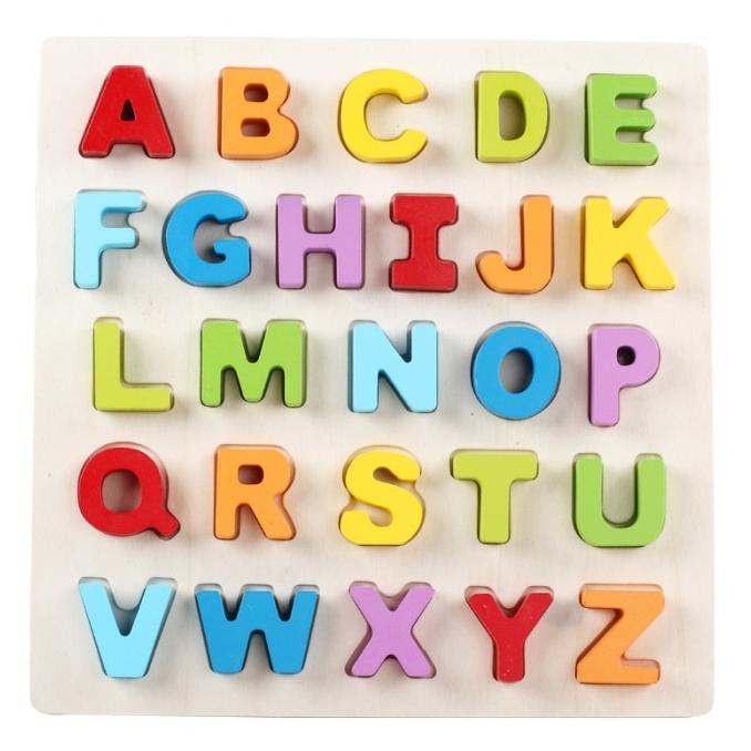 Jual Chunky Puzzle Board Tebal Huruf Besar Alphabet Mainan Edukatif ME ...