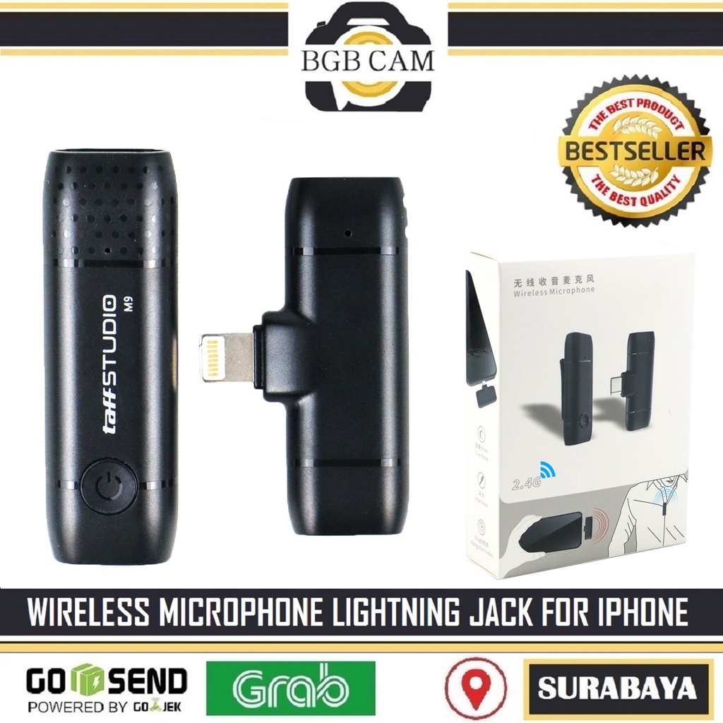 Jual Microphone Wireless Clip on Lightning Mic iPhone Lightning Port ...