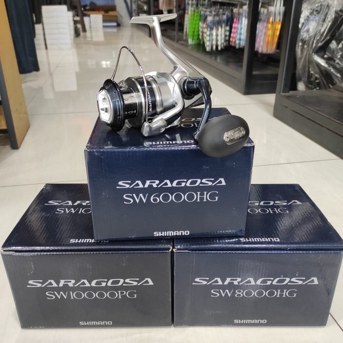 Jual Reel Pancing Spinning | Reel Shimano Saragosa SW 5000 | 6000 | 8000 | 10000 | 14000 ...