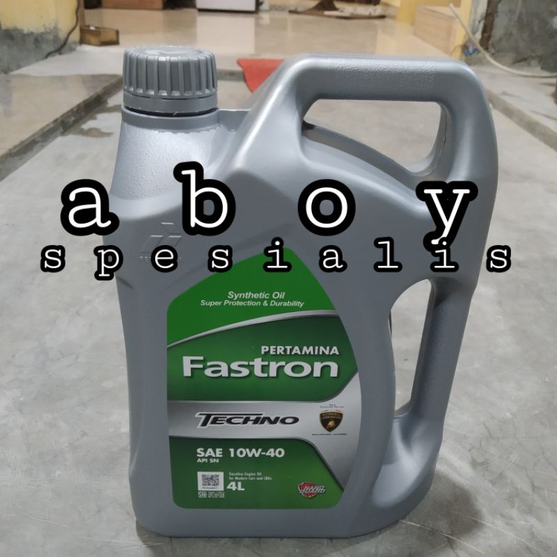Jual ORIGINAL oli fastron techno SAE 10w-40 kemasan 4 liter | Shopee ...