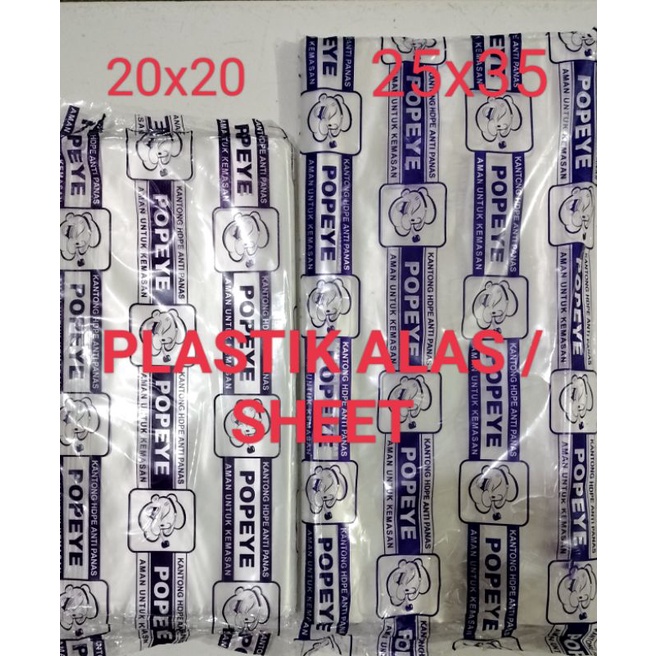 Jual plastik alas makanan plastik anti panas sheet uk 20x20 25x35 ...