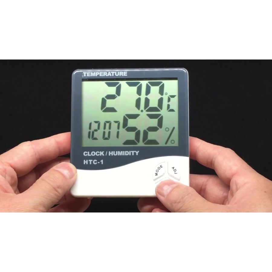 Jual Termometer Suhu Hygrometer Digital Clock Humidity Kelembapan udara ...