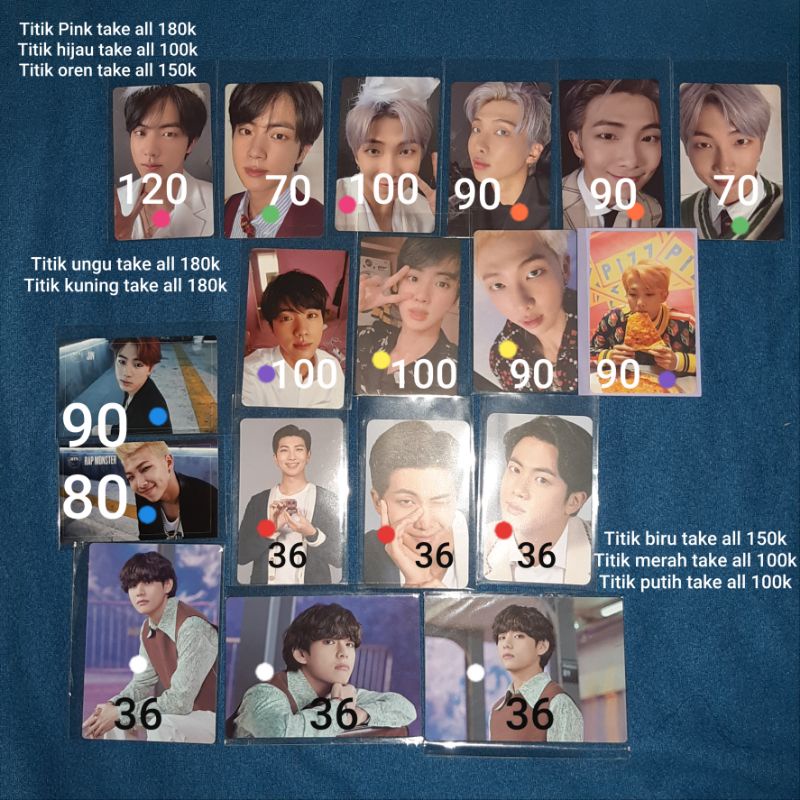 Jual PHOTOCARD BTS OFFICIAL PHOTOCARD JIN SEOKJIN RM NAMJOON PHOTOCARD BTS OFFICIAL NAMJOON RM ...