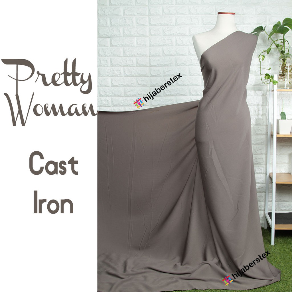 Jual 1/2 Meter Kain PRETTY WOMAN Cast Iron (ecer warna) | Shopee Indonesia