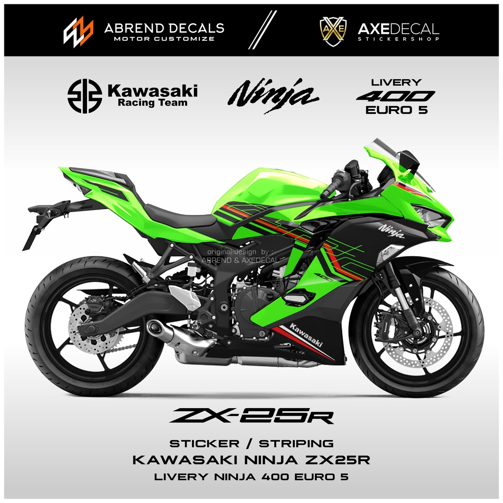Jual Stiker Motor ZX25R Livery Ninja 400 / Striping Kawasaki Ninja ZX ...