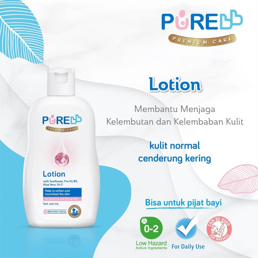 Jual Pure Baby Lotion - Pure BB Body Lotion Lotion Baby for Sensitive ...