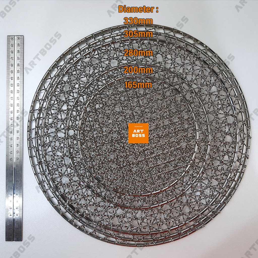 Jual BBQ Grill Net Jaring Bulat Stainless Steel Barbecue Wire Mesh ...