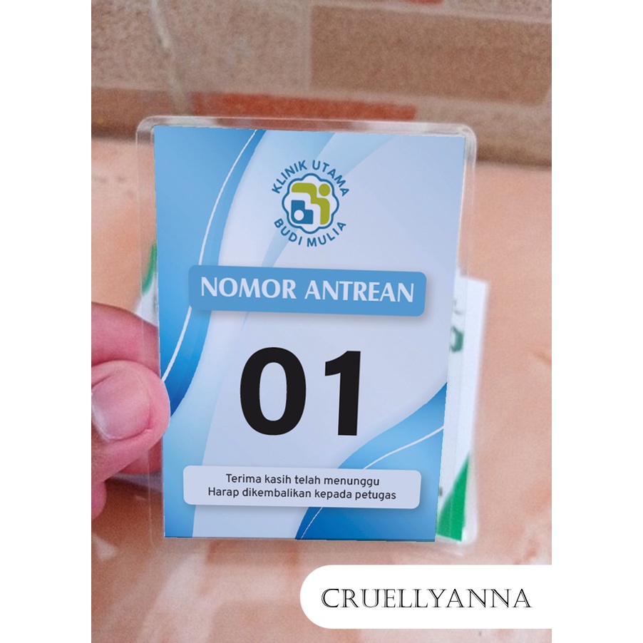 Jual [CRUELL] Cetak Nomor / Nomer Antrian Kertas + Laminating Free ...