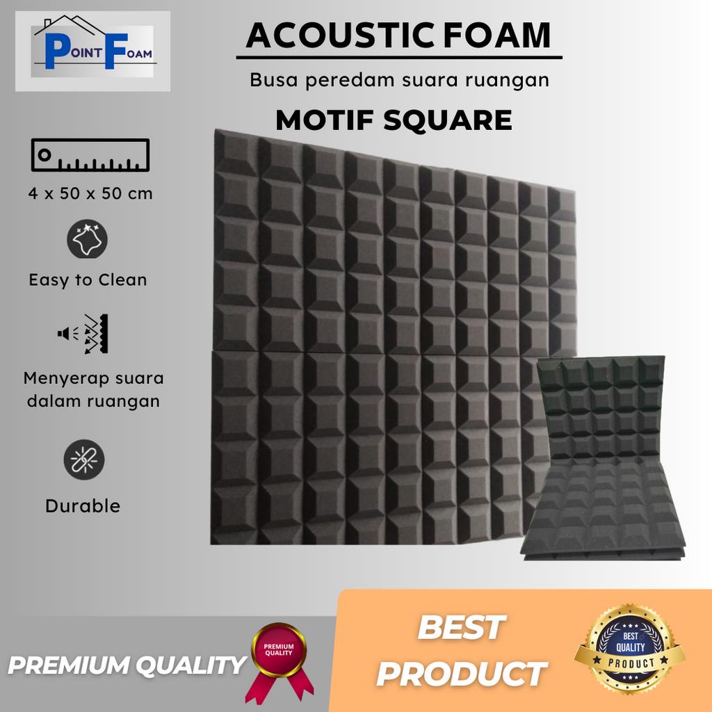 Jual Busa Peredam Suara Ruangan Motif Square Ukuran 4x50x50 Peredam ...