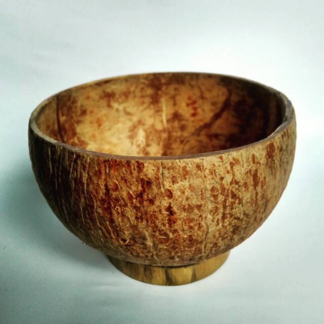 Jual Mangkok Soto BAkso batok Kelapa Natural kaki bambu | Shopee Indonesia