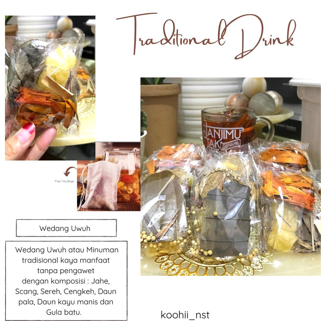 Jual Wedang rimpang uwuh WEDANG REMPAH Komplit minuman tradisional ...