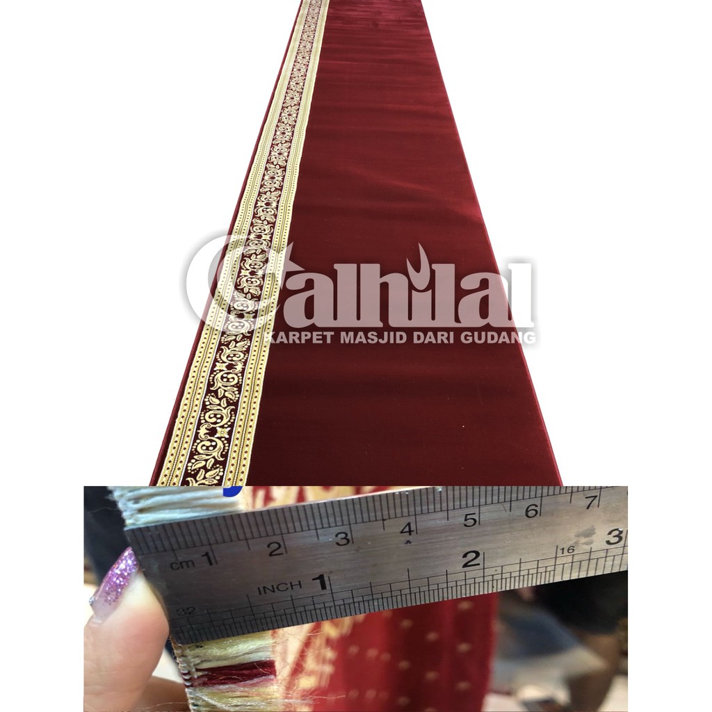 Jual Roll 6m Karpet Masjid Import Turki Lebar 120cm Warna Merah Polos ...