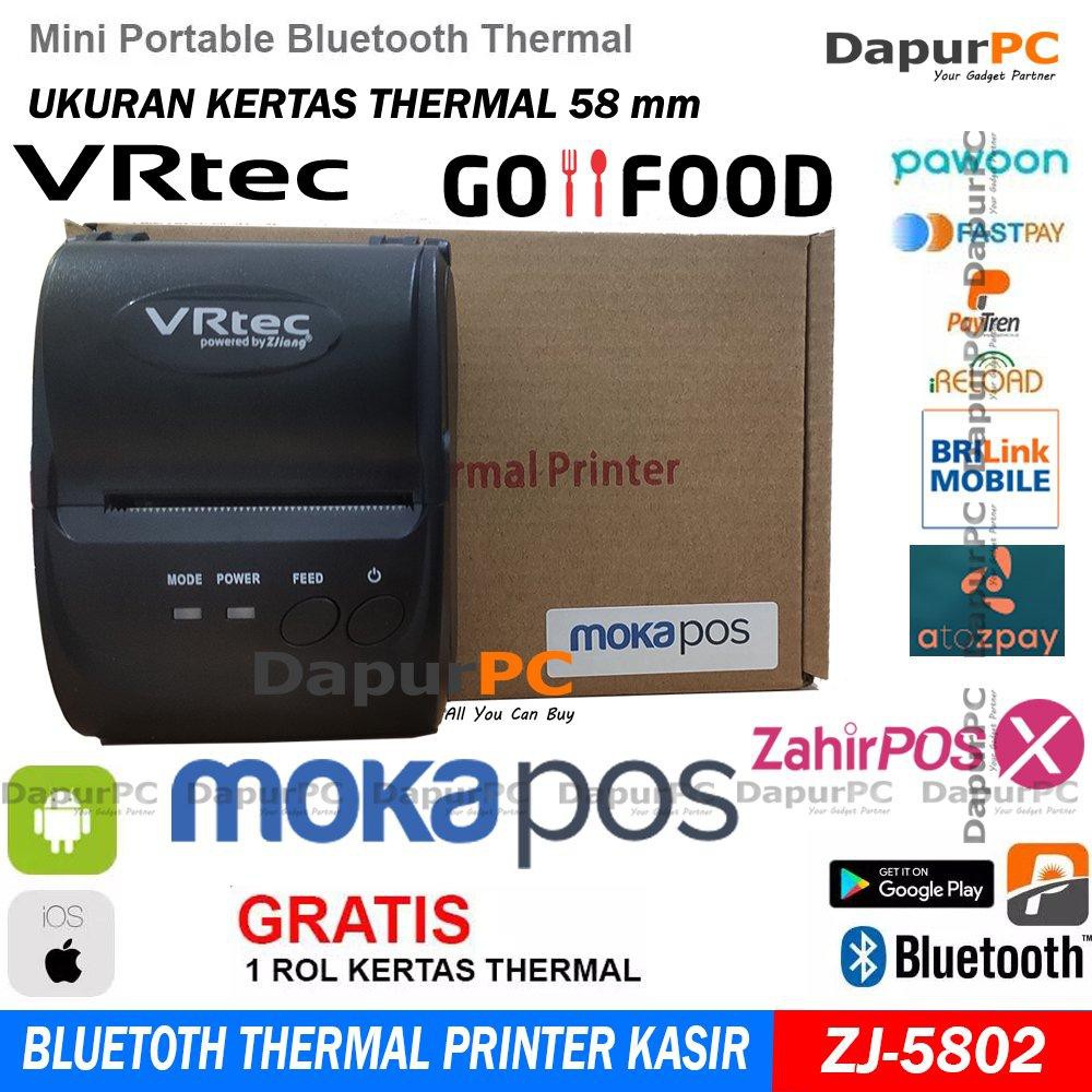 Jual Printer Kasir MOKA POS VRtec Mini Portable Bluetooth Thermal Receipt | Shopee Indonesia