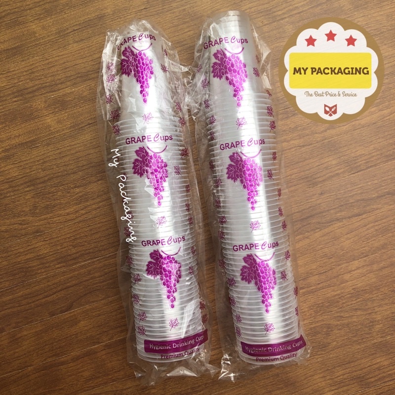 Jual Gelas Kopi Cup Aqua Plastik Merek GRAPE Cup ANGGUR 220ML - 1dus ...