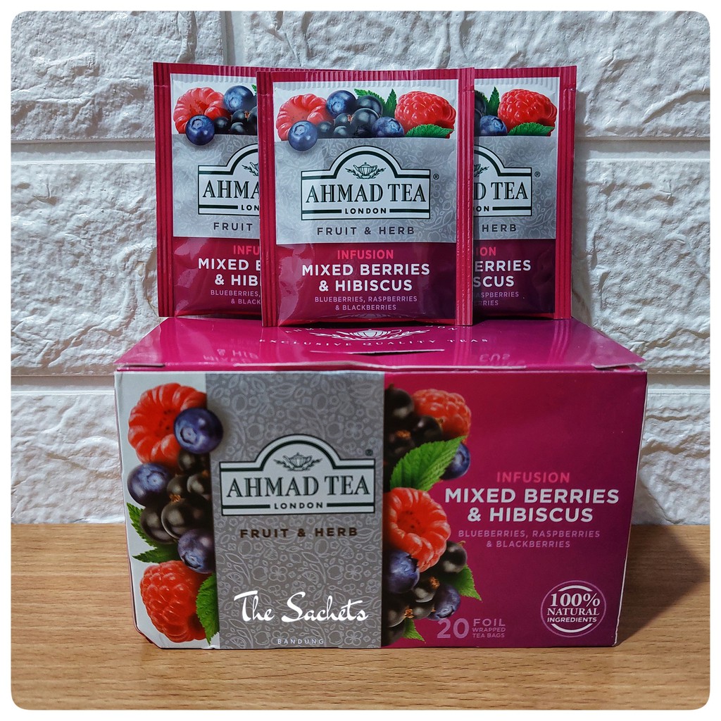 Jual Ahmad Tea London Fruit & Herb Mixed Berries & Hibiscus Sachet ...