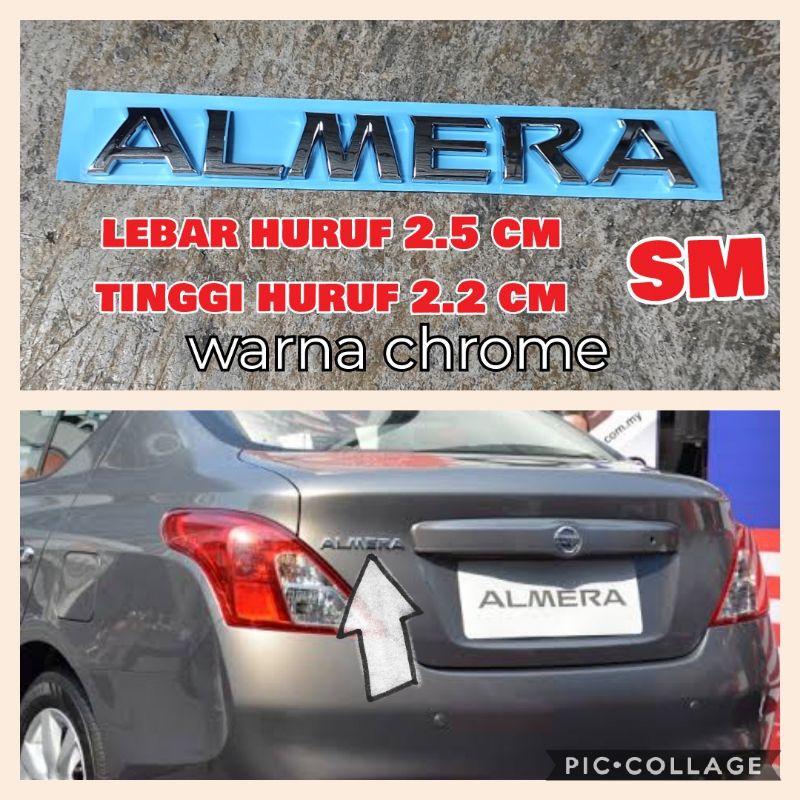 Jual emblem tulisan ALMERA emblem bagasi nissan almera | Shopee Indonesia