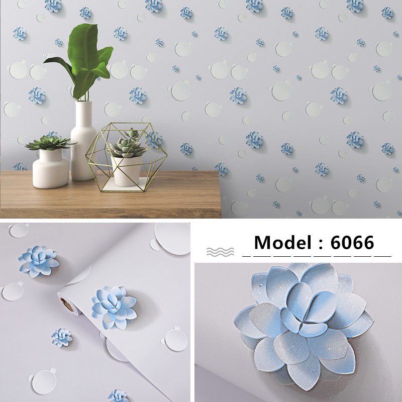 Jual Wallpaper sticker dinding Bunga Kaktus Biru | Shopee Indonesia