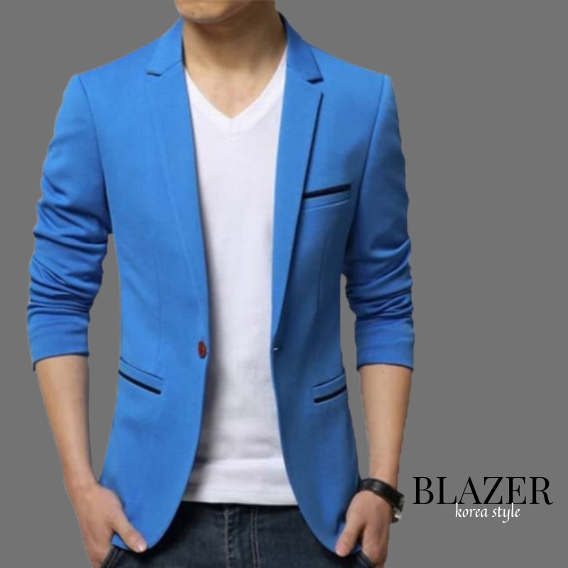 Jual Blazer Pria Casual Slim-Fit Korea Style/Jas pengantin Pria/ Jas ...