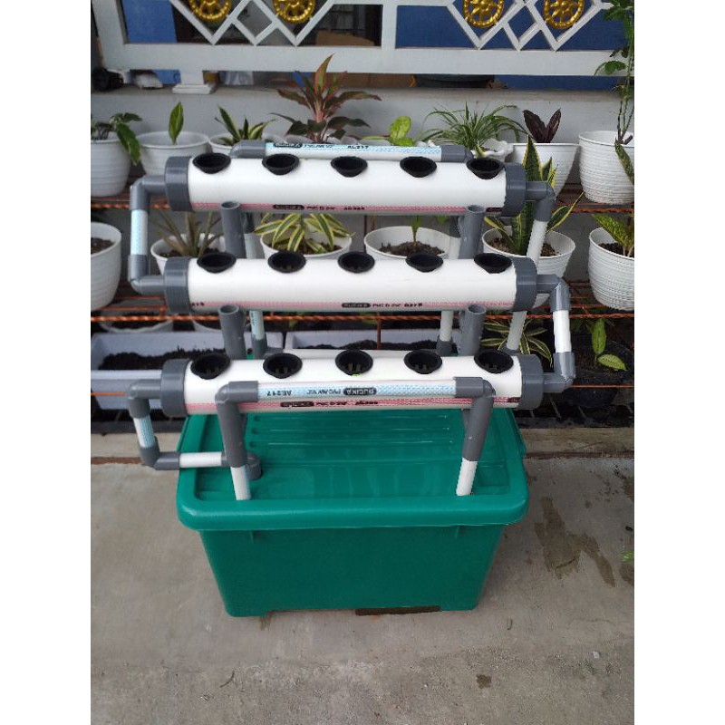 Jual Mini Kit Hidroponik Pipa 2,5 inch 15 Lubang Full Set | Shopee ...