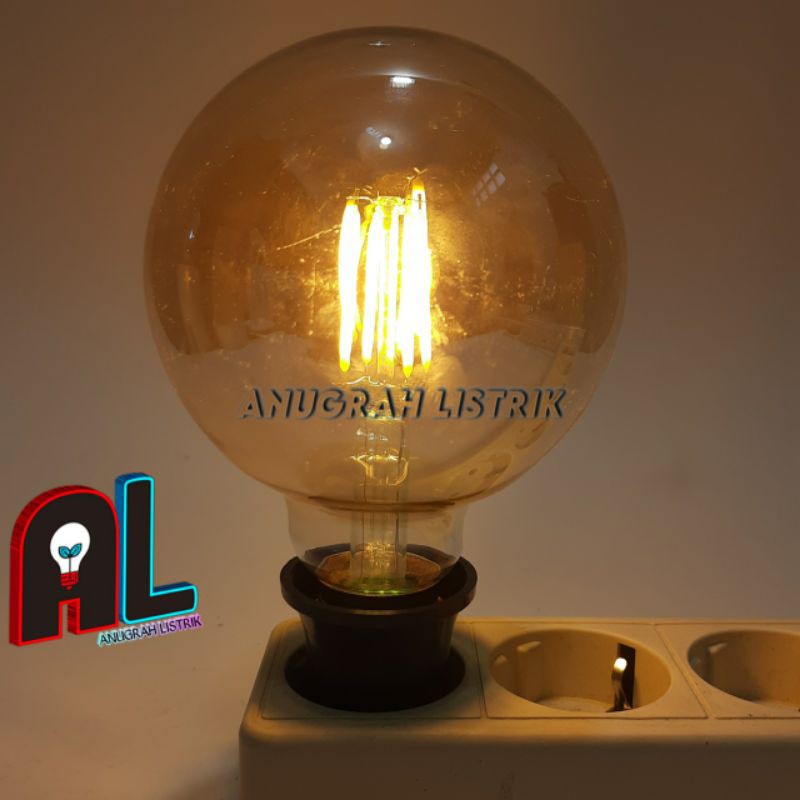 Jual Lampu LED Filament G95 Bohlam Edison 4W Bentuk Bola / Globe Pijar ...