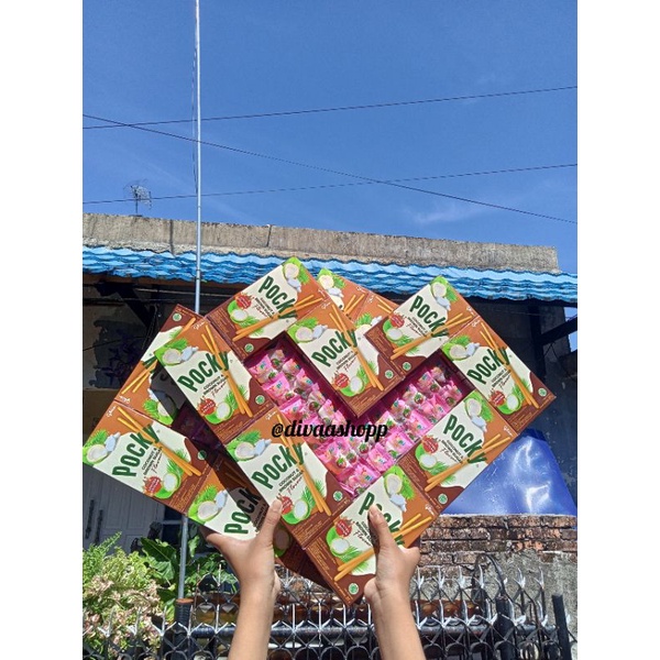 Jual Pocky Love Viral || Bucket Kado Pocky Bentuk Love Pakai Yupi Love ...