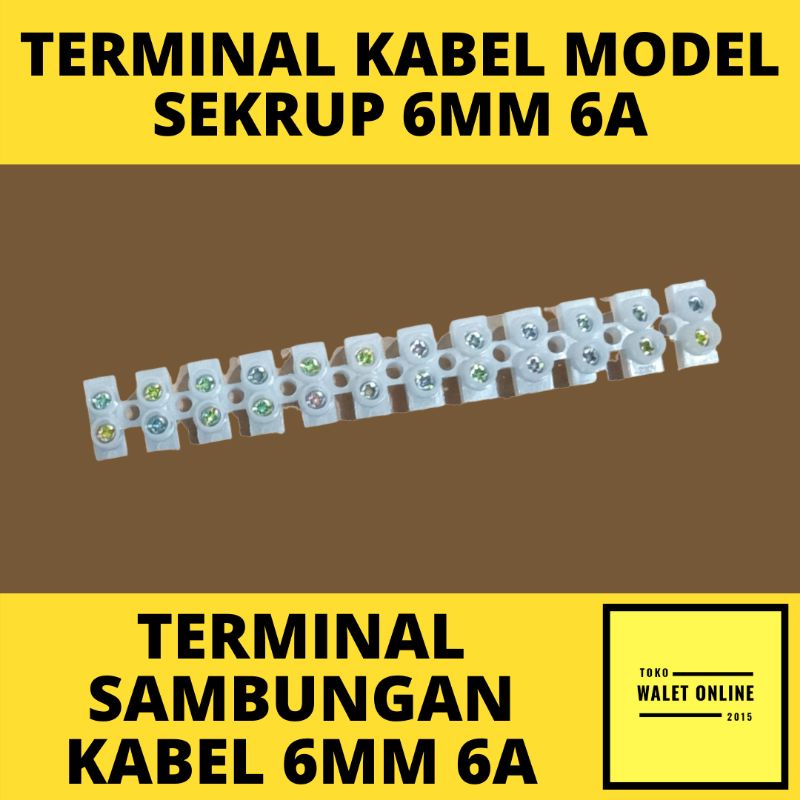 Jual TERMINAL SAMBUNG KABEL MODEL SEKRUP 6MM 6A SAMBUNGAN KABEL LISTRIK ...