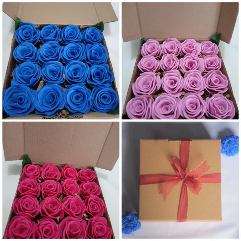 Jual buket bunga box bisa request ucapan | Shopee Indonesia